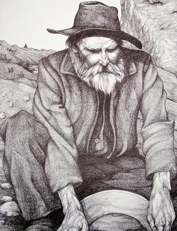 Prospector Print Made From Original Sketch - Etsy