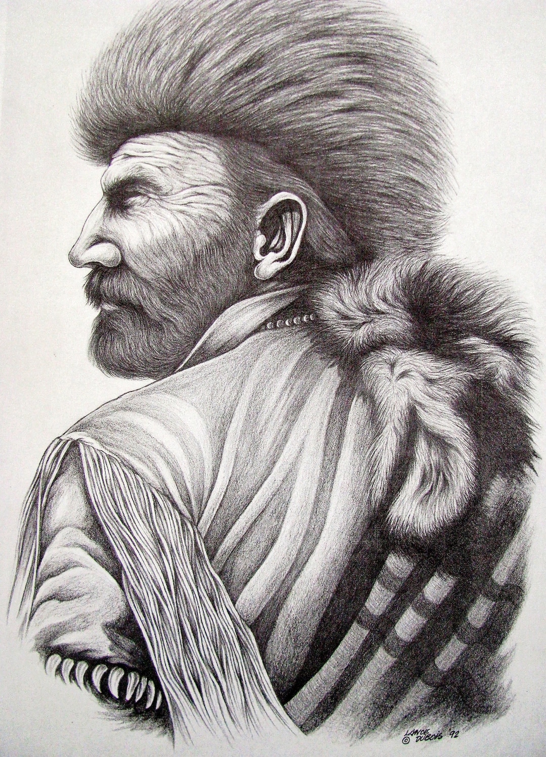Mountain Man Print Made From Original Sketch - Etsy
