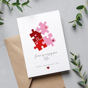 Personalised Valentines Day Card, Valentine's Day Card, Jigsaw Card ...