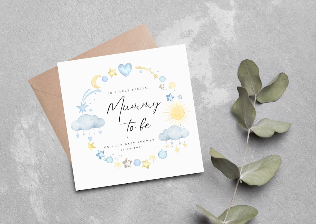 Personalised Baby Shower Card, Baby Shower Card, Mummy to Be Card, Mum ...