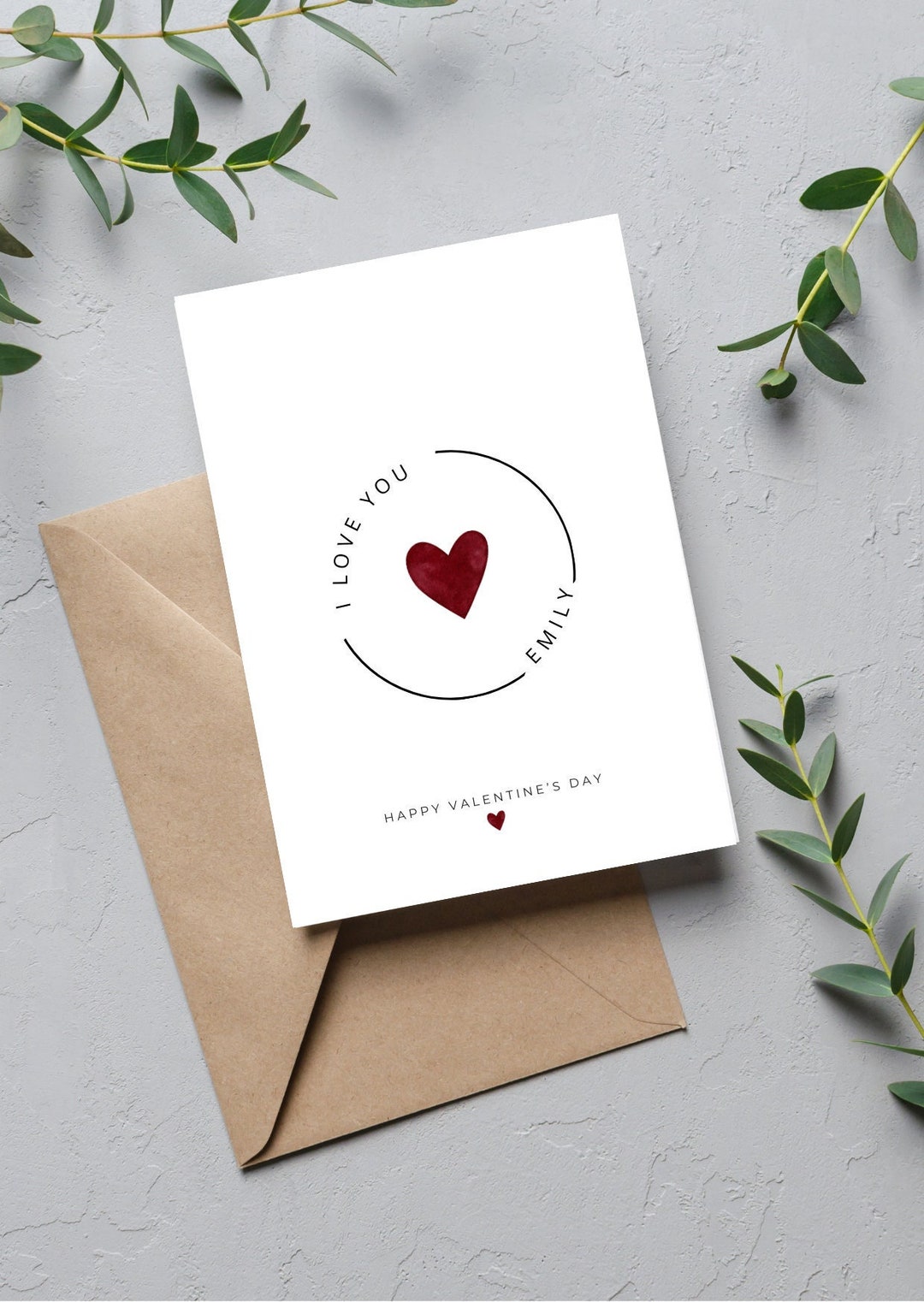 Personalised Valentines Day Card, Valentine's Card, I Love You Card ...