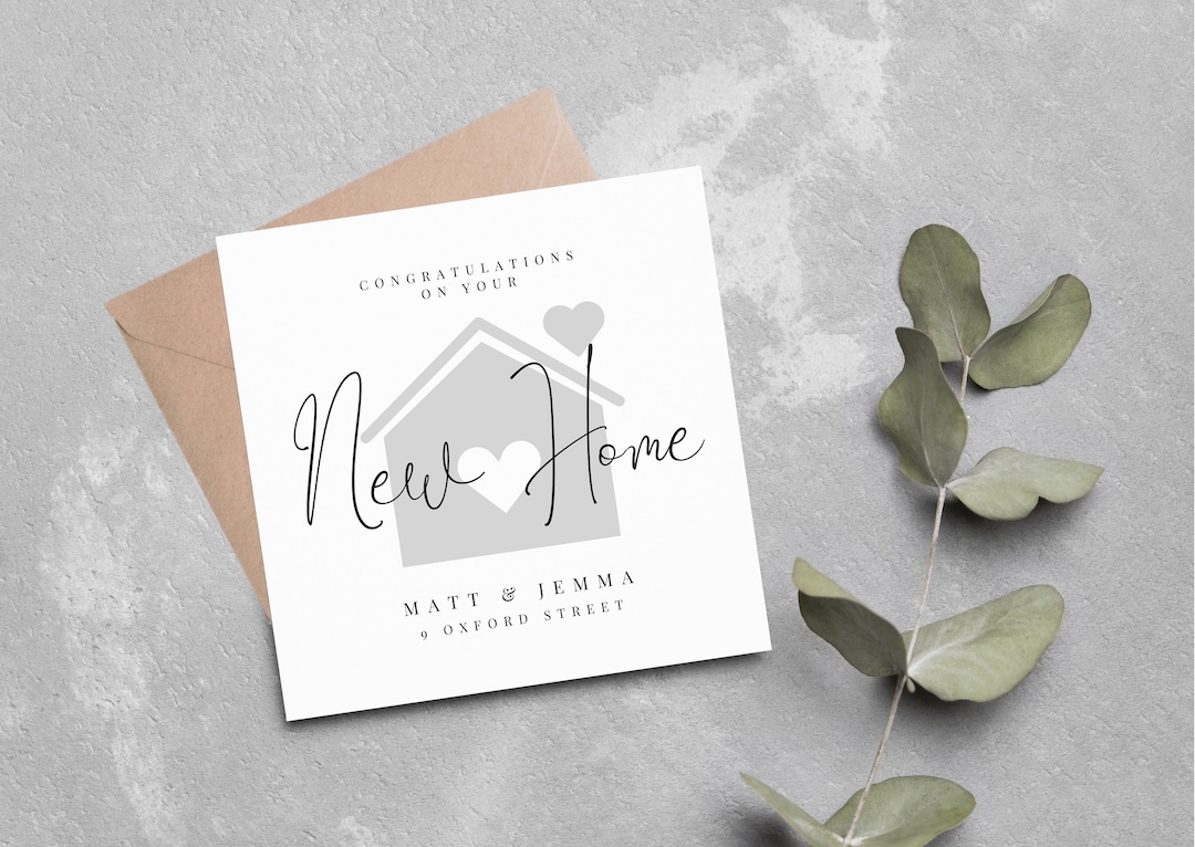 Personalised New Home Card, New Home Card, Housewarming Card - Etsy UK