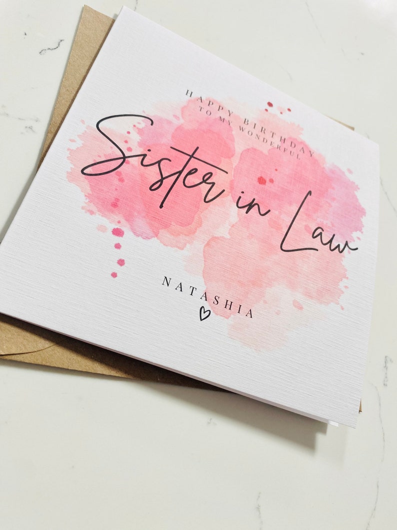 Sister Birthday Card Personalised Sister Birthday Card Happy Etsy Uk