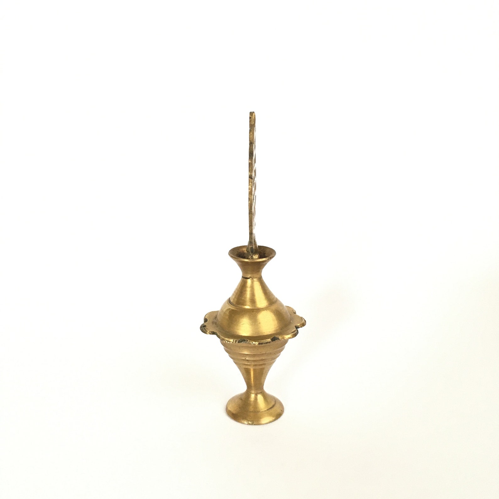 Vintage Brass Surma Dani Eye Kohl Holder & Stick Islamic Arabic Ornate ...