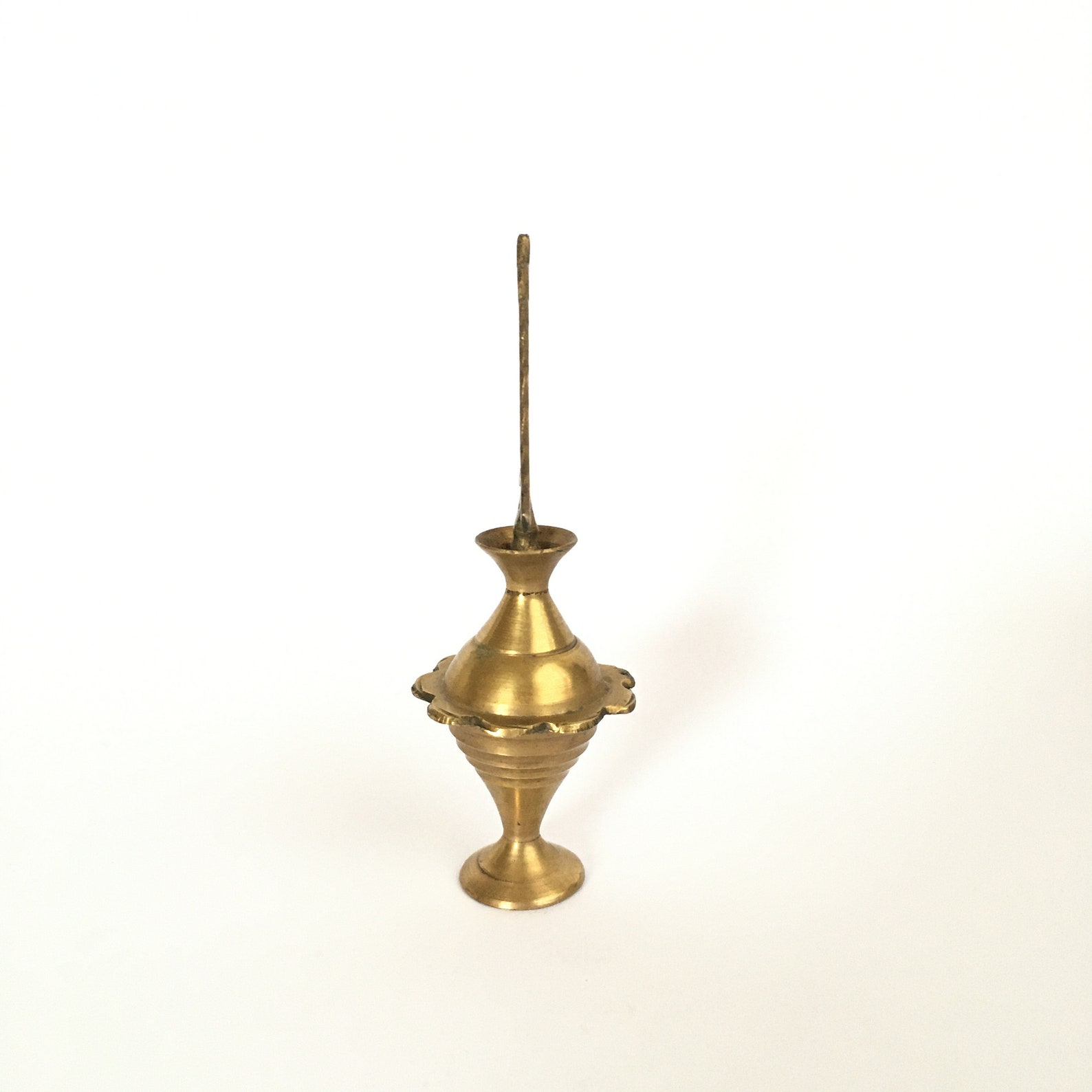 Vintage Brass Surma Dani Eye Kohl Holder & Stick Islamic Arabic Ornate ...