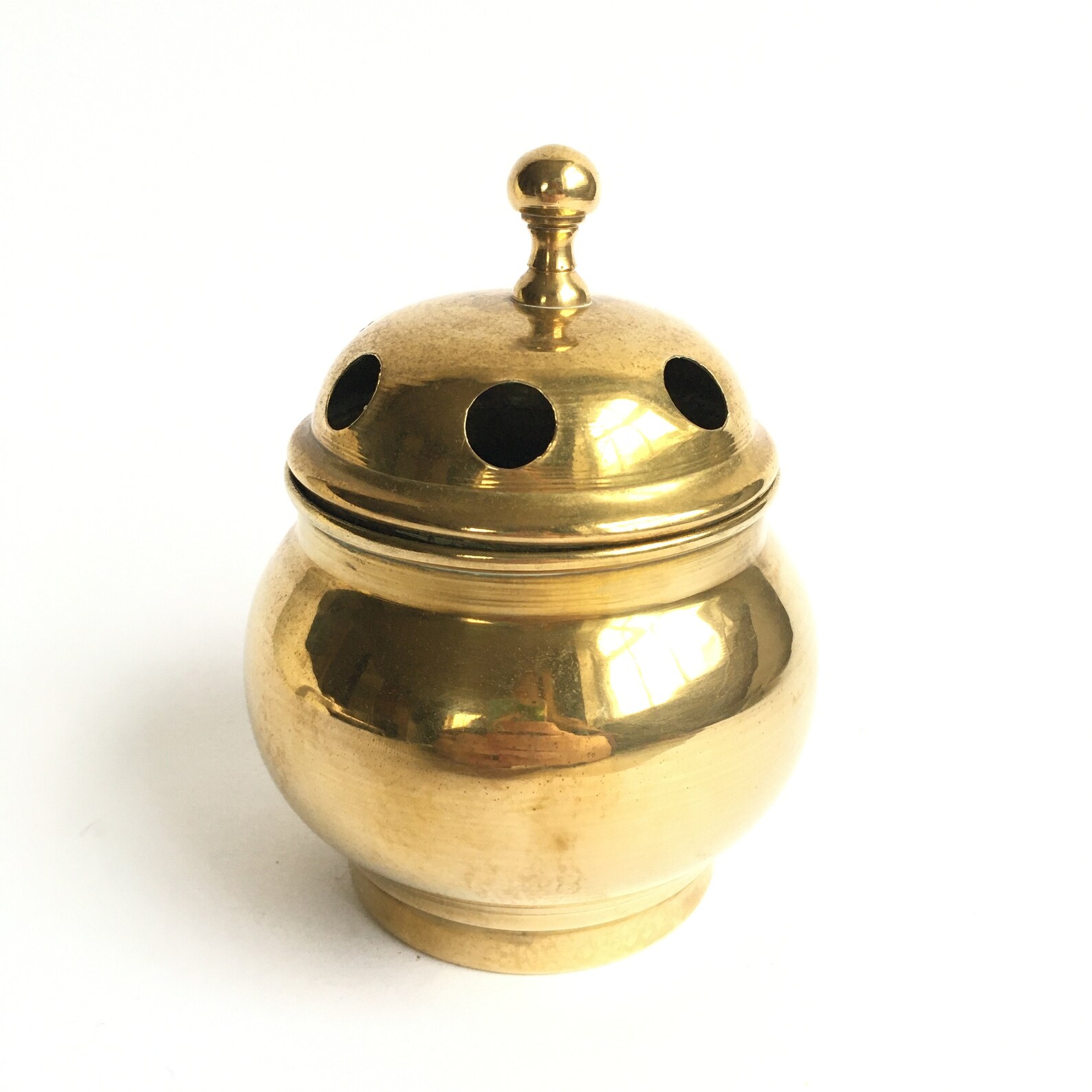 Brass Censer Vintage Lidded Incense Burner Pot Jar Altar Decor - Etsy UK