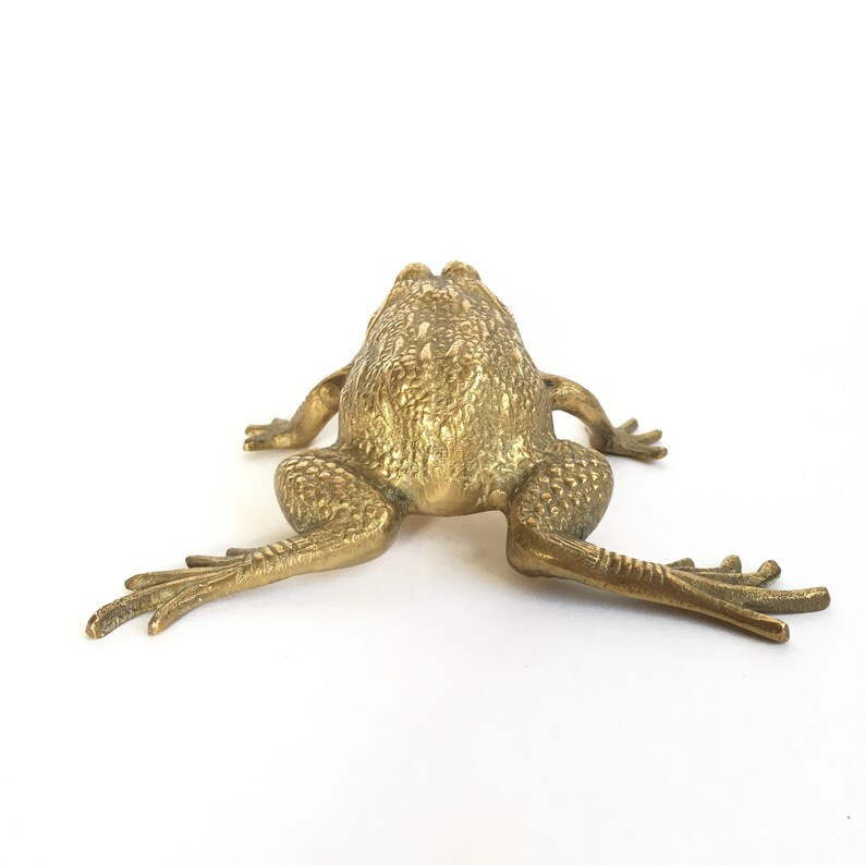 Vintage Brass Frog Toad Altar Decor Totem Amphibian Figurine ...
