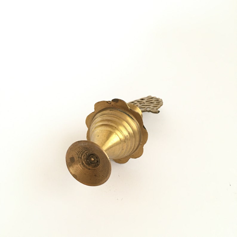 Vintage Brass Surma Dani Eye Kohl Holder & Stick Islamic Arabic Ornate ...