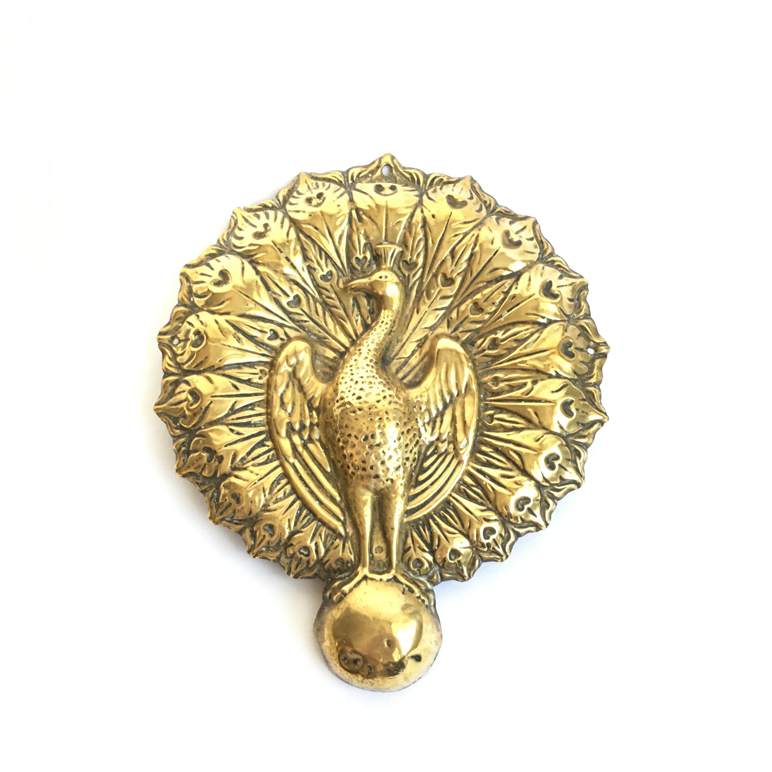 Brass Peacock Wall Decor Plaque Gold Tone Magical Bird Vintage - Etsy UK