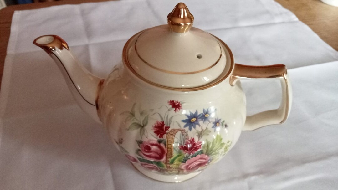 Sadler Teapot Flower Basket Pattern - Etsy