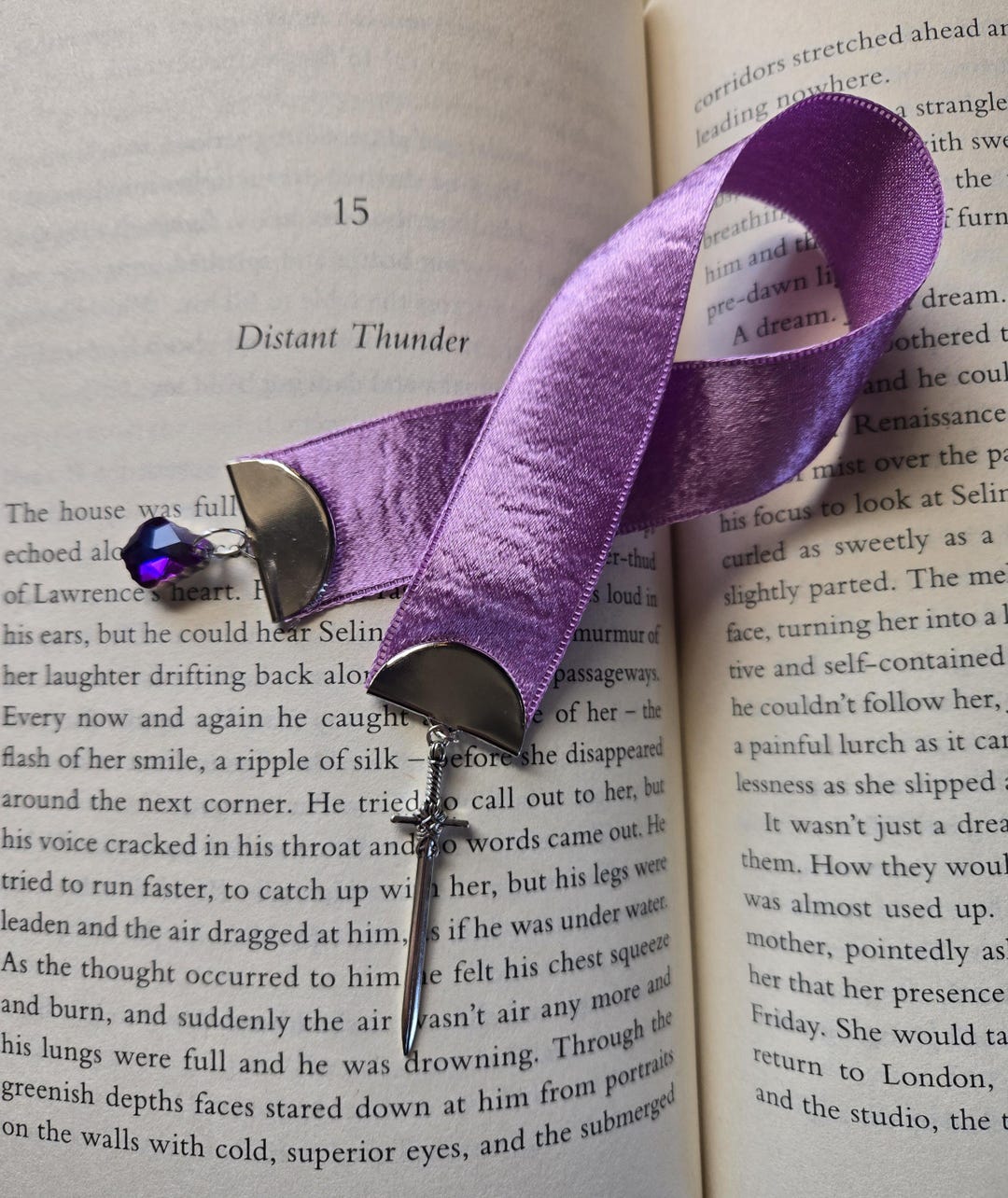 Princess Knight Ribbon Bookmark: Sword & Jewel Book Accessory - Etsy