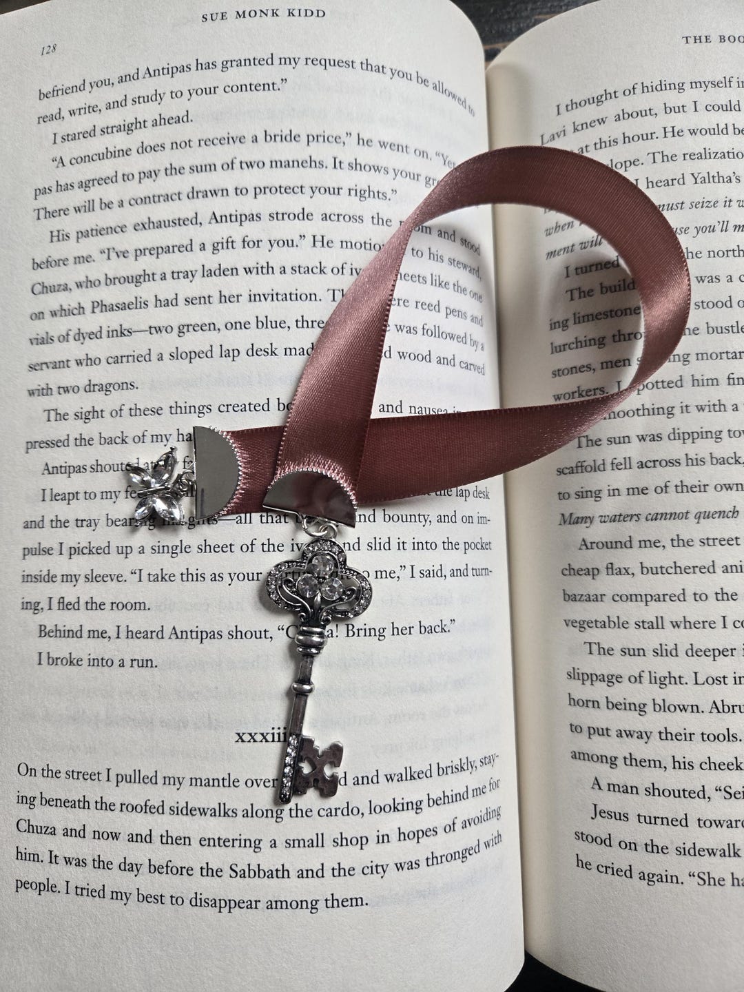Rhinestone Key Bookmark, Butterfly Jewel, Pink Ribbon - Etsy