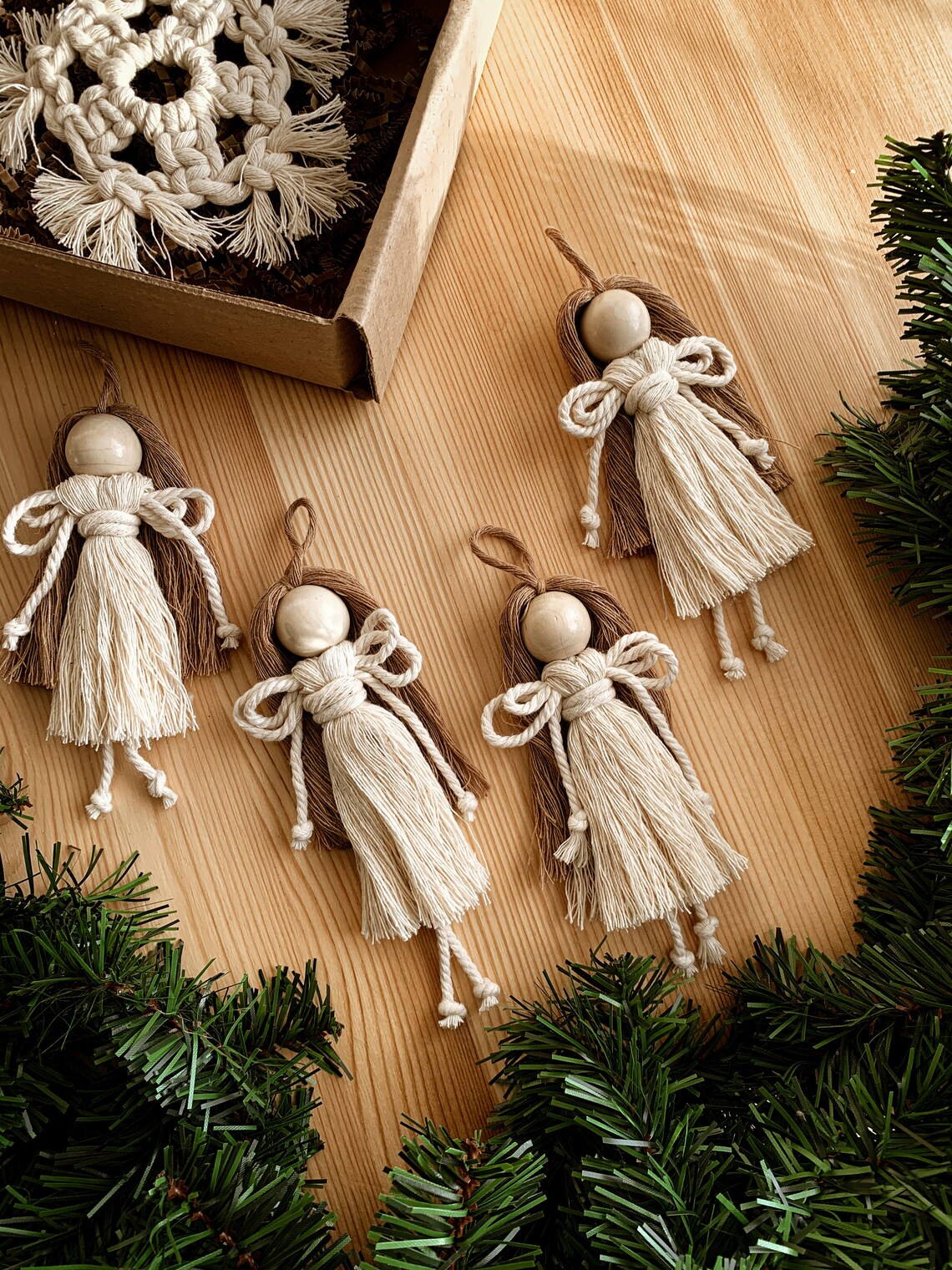 Macrame Angel Ornament / Muñeca ángel hecha a mano / Macrame | Etsy