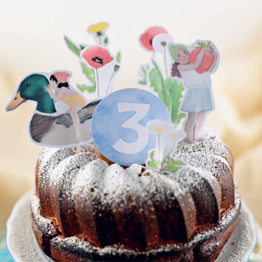 DIY Cake Topper Children Summer, Cake Topper Second Birthday, Birthday ...