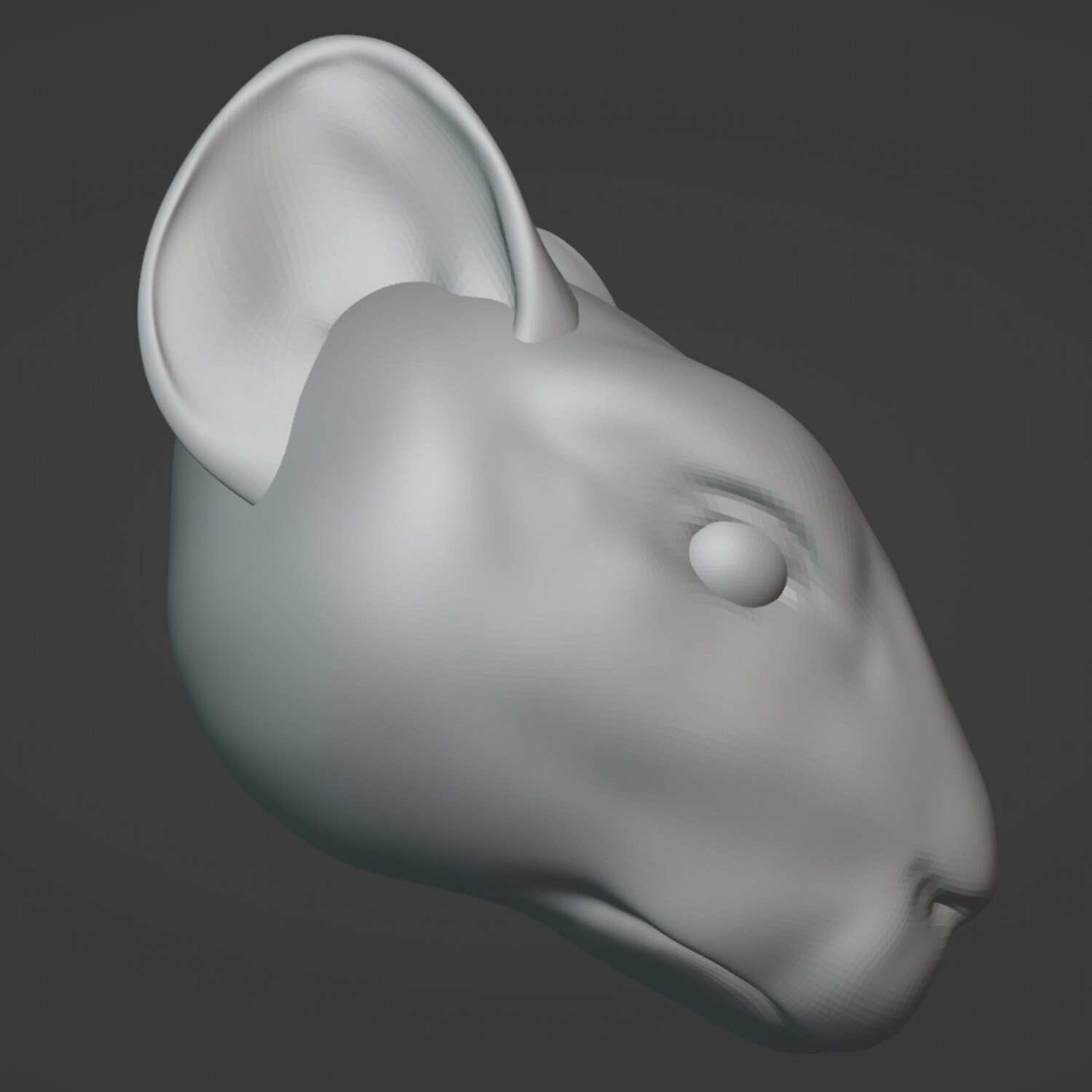 Rat Head Raw 3D Sculpted Model Suitable as Furry Base/cosplay/3d Print ...