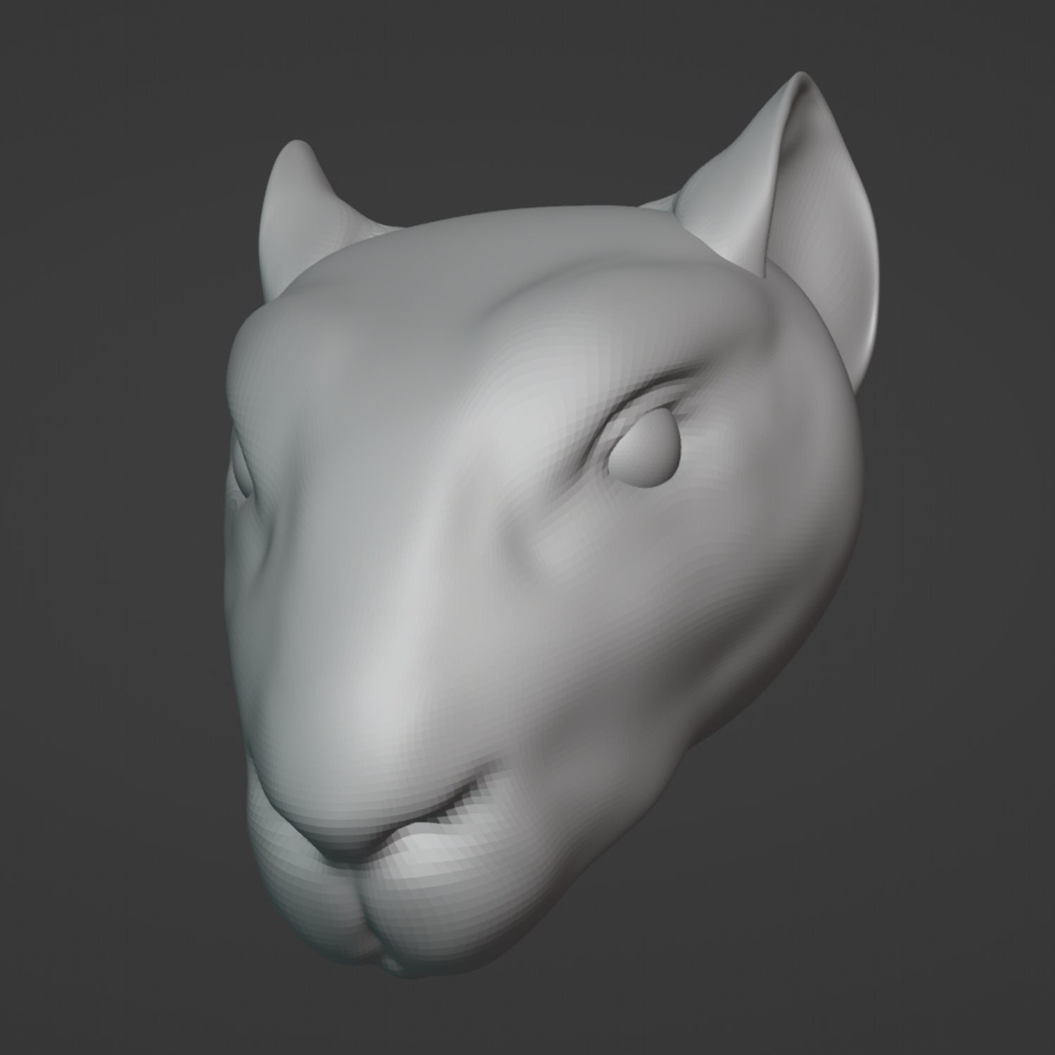 Rat Head Raw 3D Sculpted Model Suitable as Furry Base/cosplay/3d Print ...