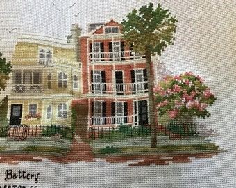 Rainbow Row Cross Stitch - Etsy