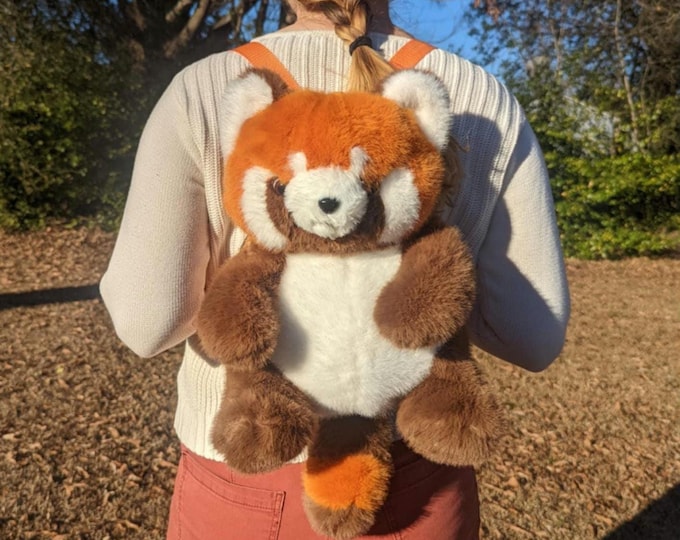 Backpack Red Panda Plushies Stuffed Animal Stuffies Toy Children Pet ...