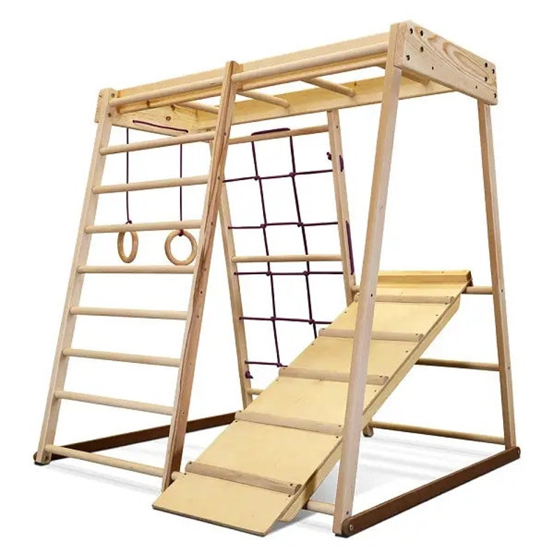 Eco Wooden Sports Complex for Kids | Home Gymnastic Indoor Gym Climbing ...