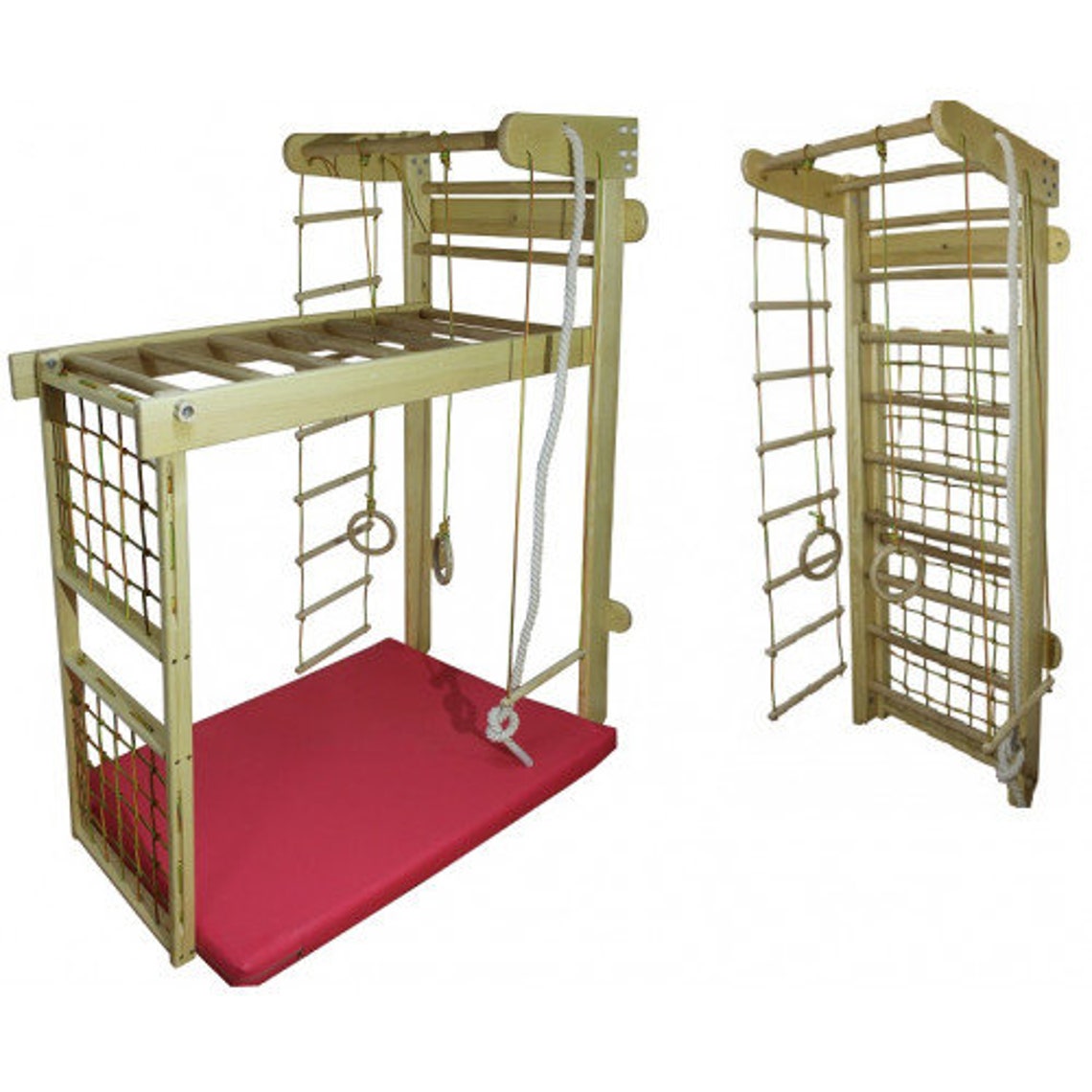 Wooden ECO Playground Transformer for Home and Yard Wall Ladder Indoor ...