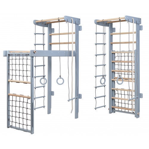 All Wooden Playground Transformer for Home and Yard Wall Ladder Indoor ...