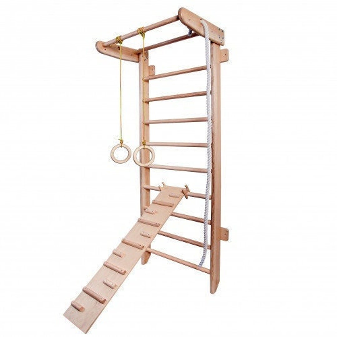 Ash Tree Playground Wooden Home and Yard Wall Ladder Indoor Climbing ...