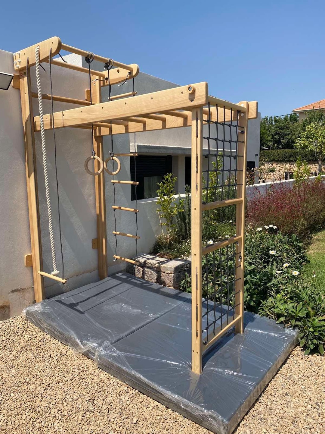 Wooden ECO Playground | Transformer for Home and Yard | Wall Ladder ...