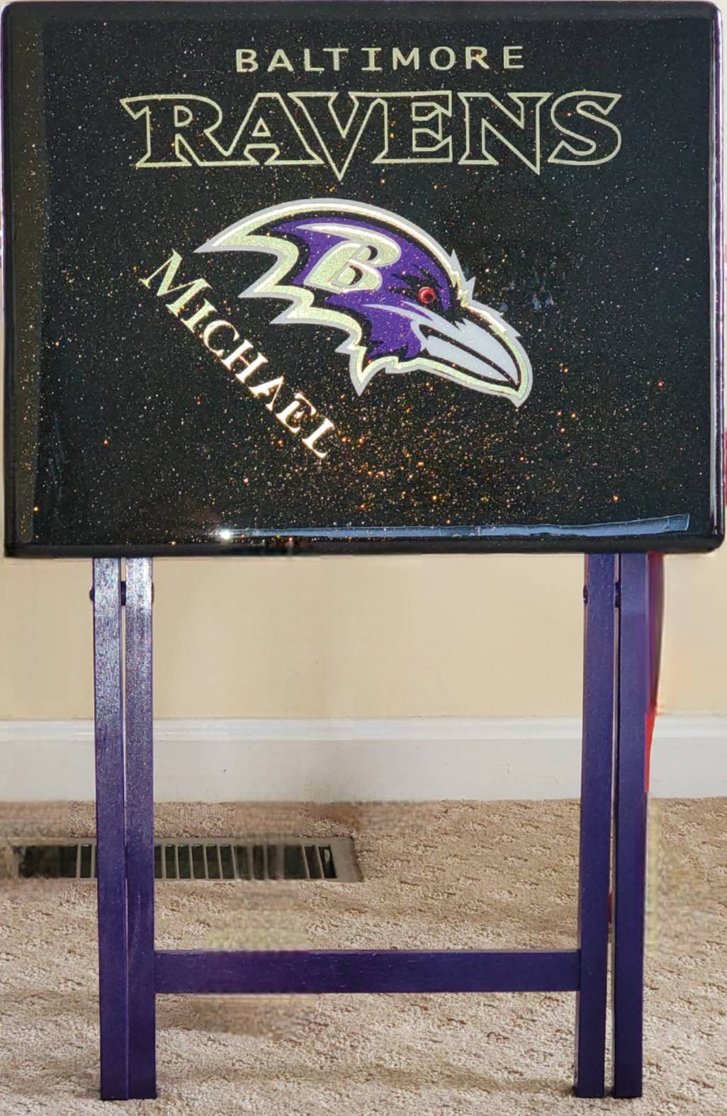 Custom/personalized Folding TV Table/desk - Custom Coated - Collapsible ...