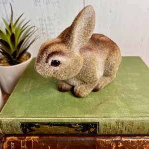 Vintage Flocked Bunny Bank Fuzzy Rabbit Coin Banks Vintage - Etsy