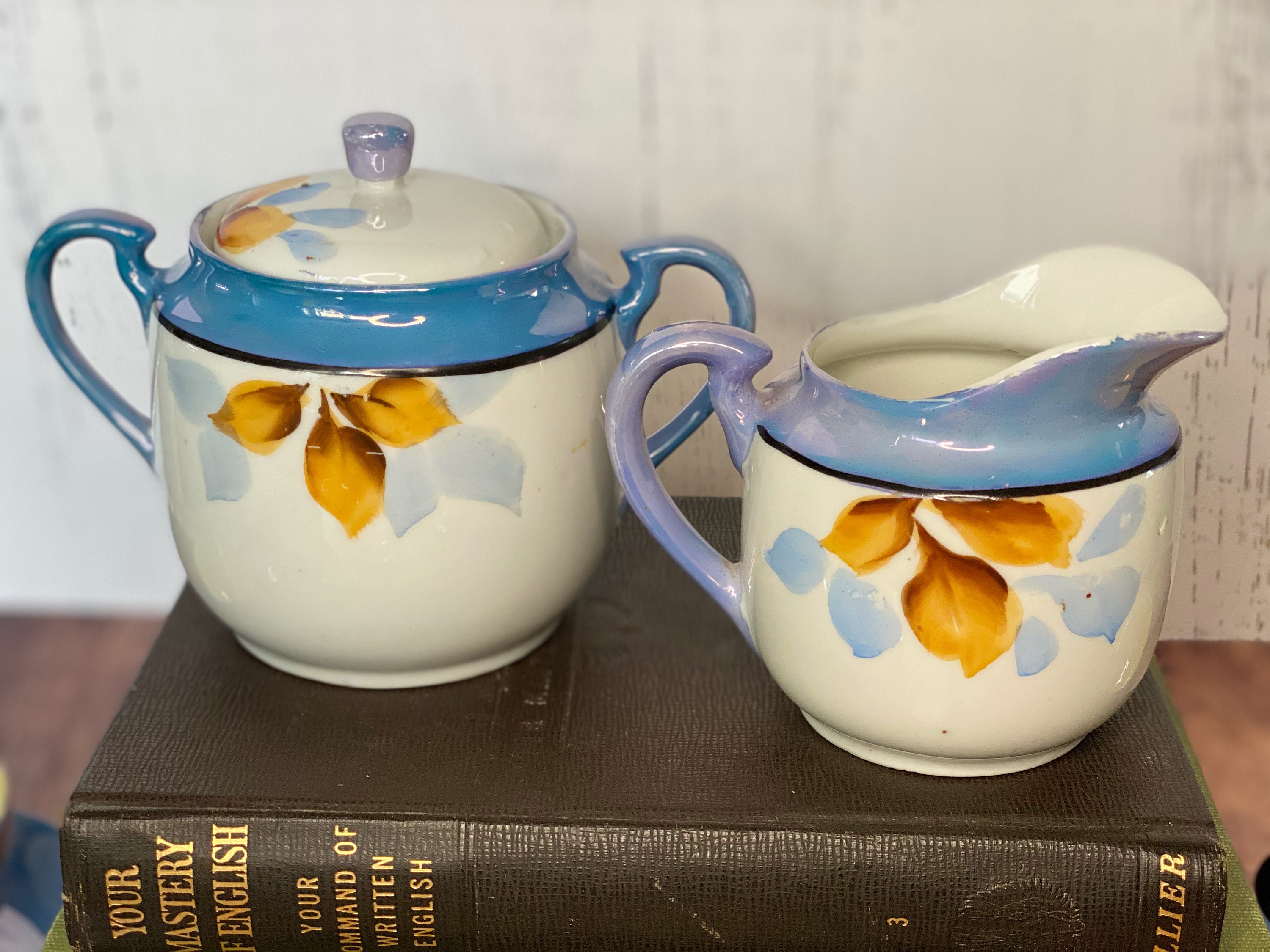 Art Deco Lusterware Creamer and Sugar Bowl Teacups and - Etsy