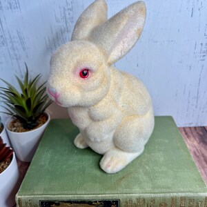 Vintage Flocked Bunny Bank Fuzzy Rabbit Coin Banks Vintage - Etsy