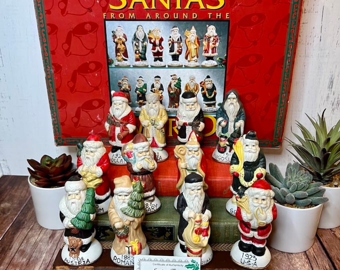 Vintage Santas From Around the World Complete Box Set, Old World Santa ...