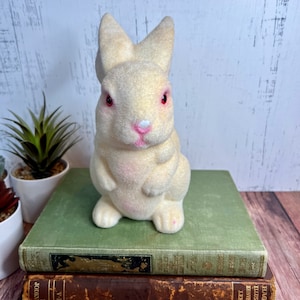 Vintage Flocked Bunny Bank Fuzzy Rabbit Coin Banks Vintage - Etsy