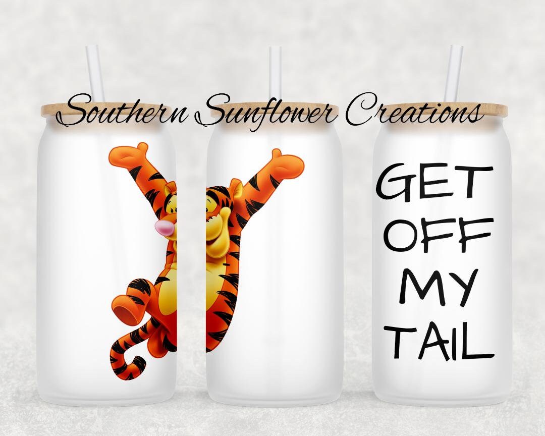 Tigger Iced Coffee Glass, Tigger Iced Coffee Cup, Tigger Cup, Tigger ...