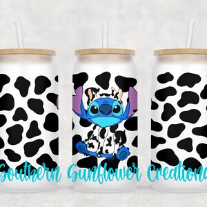 Blue Alien Cow Print / Digital Design / Libby Glass Sublimation - Etsy