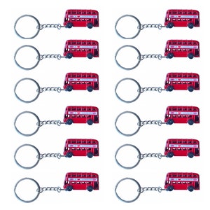 Set of 12 London Bus, Telephone Booth Keyring Souvenir Metal Keychain ...