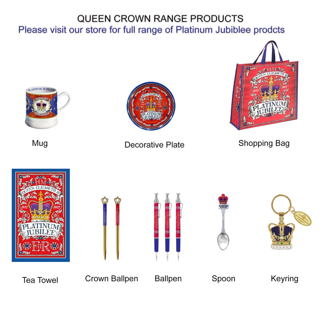 Queen Elizabeth II Platinum Jubilee 2022 Crown Ceramic - Etsy UK