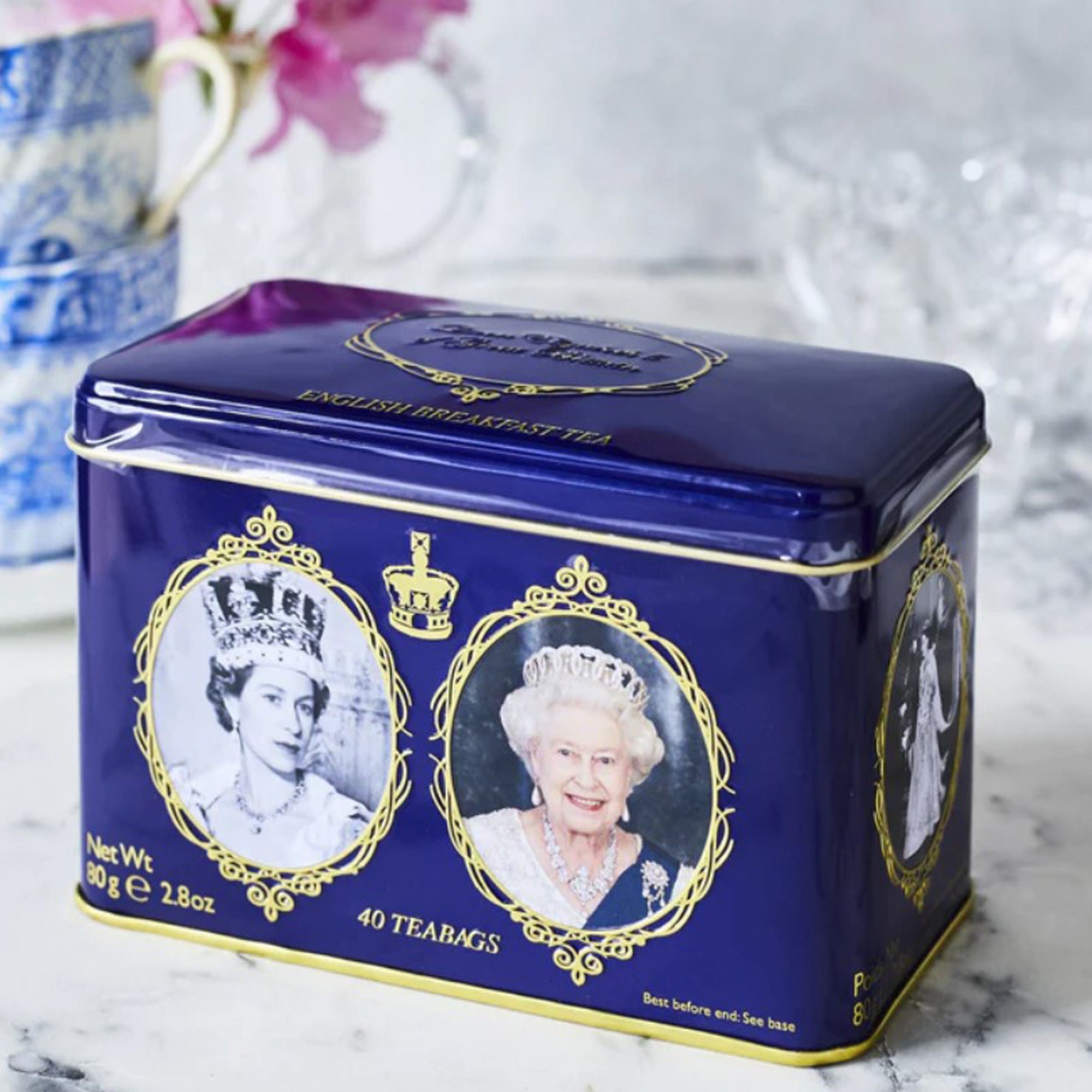 Queen Elizabeth II Tin With 40 English Breakfast Teabags - Etsy