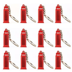 Set of 12 London Bus, Telephone Booth Keyring Souvenir Metal Keychain ...