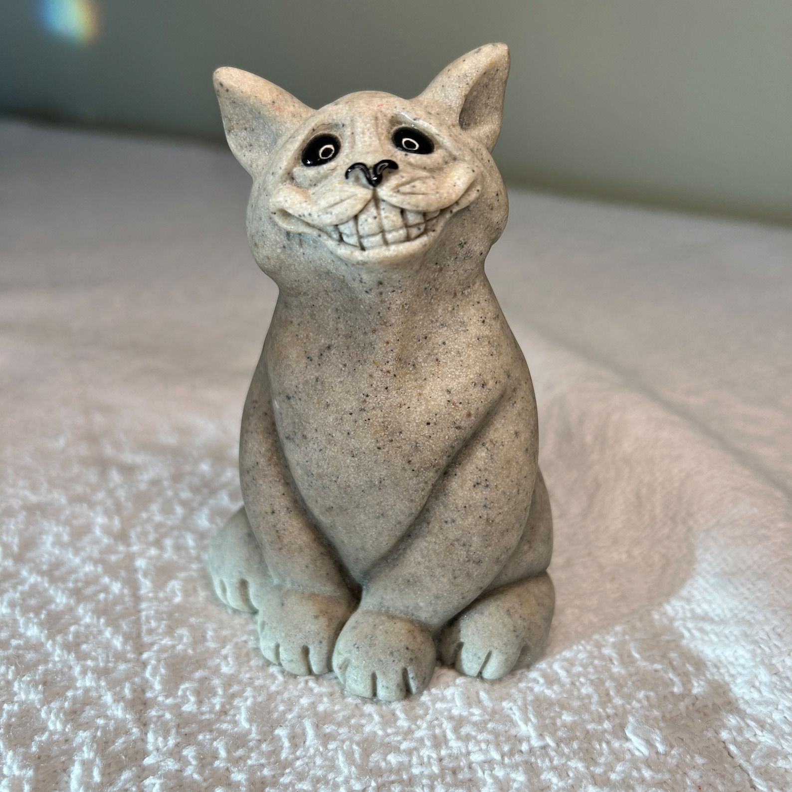 Quarry Critters Chico Grinning Cat Figure Second Nature Design Vintage ...