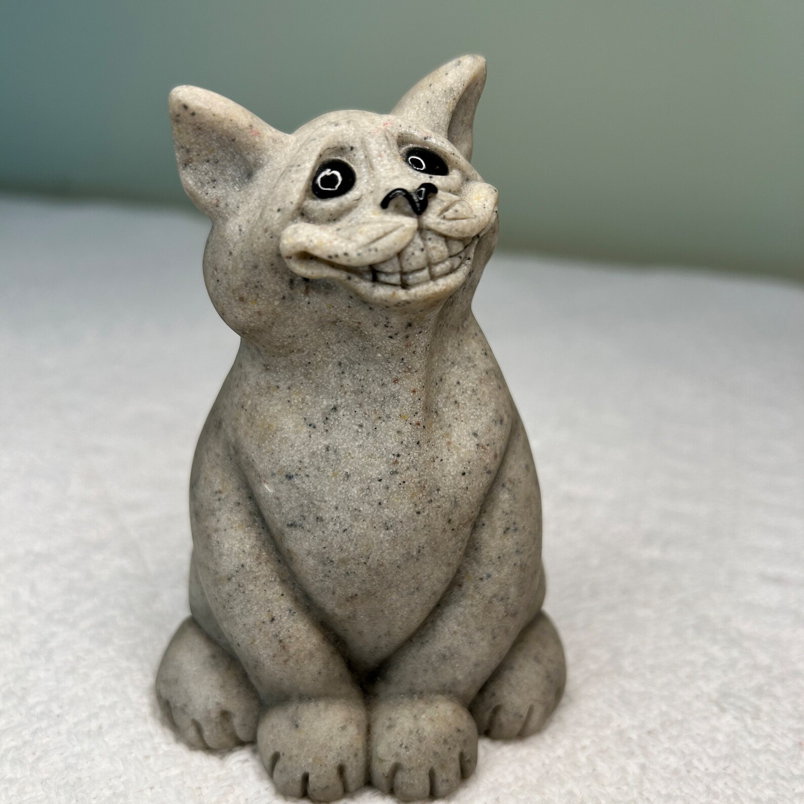 Quarry Critters Chico Grinning Cat Figure Second Nature Design Vintage ...