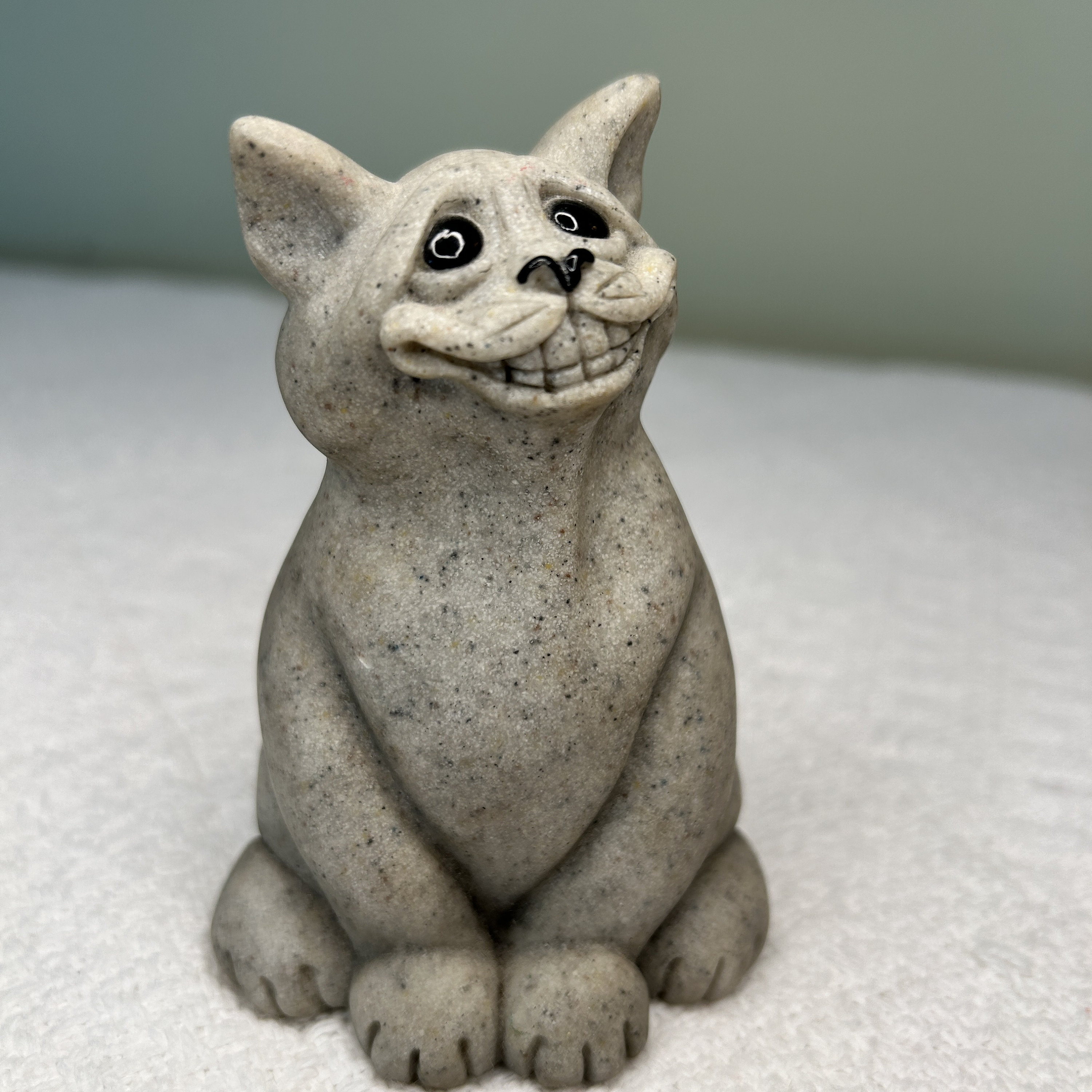 Quarry Critters Chico Grinning Cat Figure Second Nature Design Vintage ...