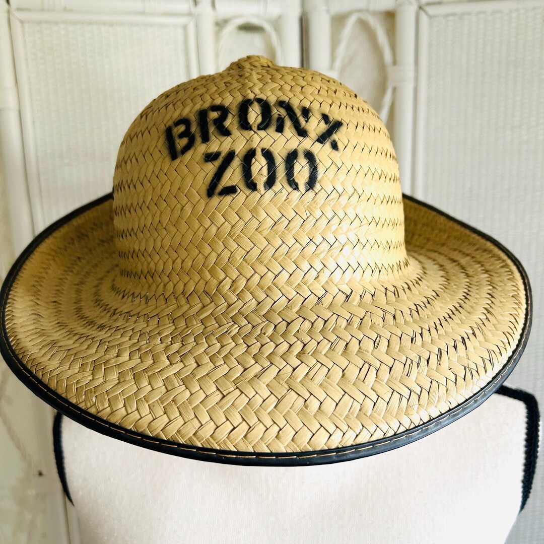 Bronx Zoo Straw Pith Helmet Safari Hat Vintage Woven New York City ...