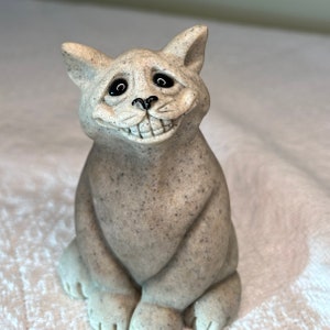 Quarry Critters Chico Grinning Cat Figure Second Nature Design Vintage ...