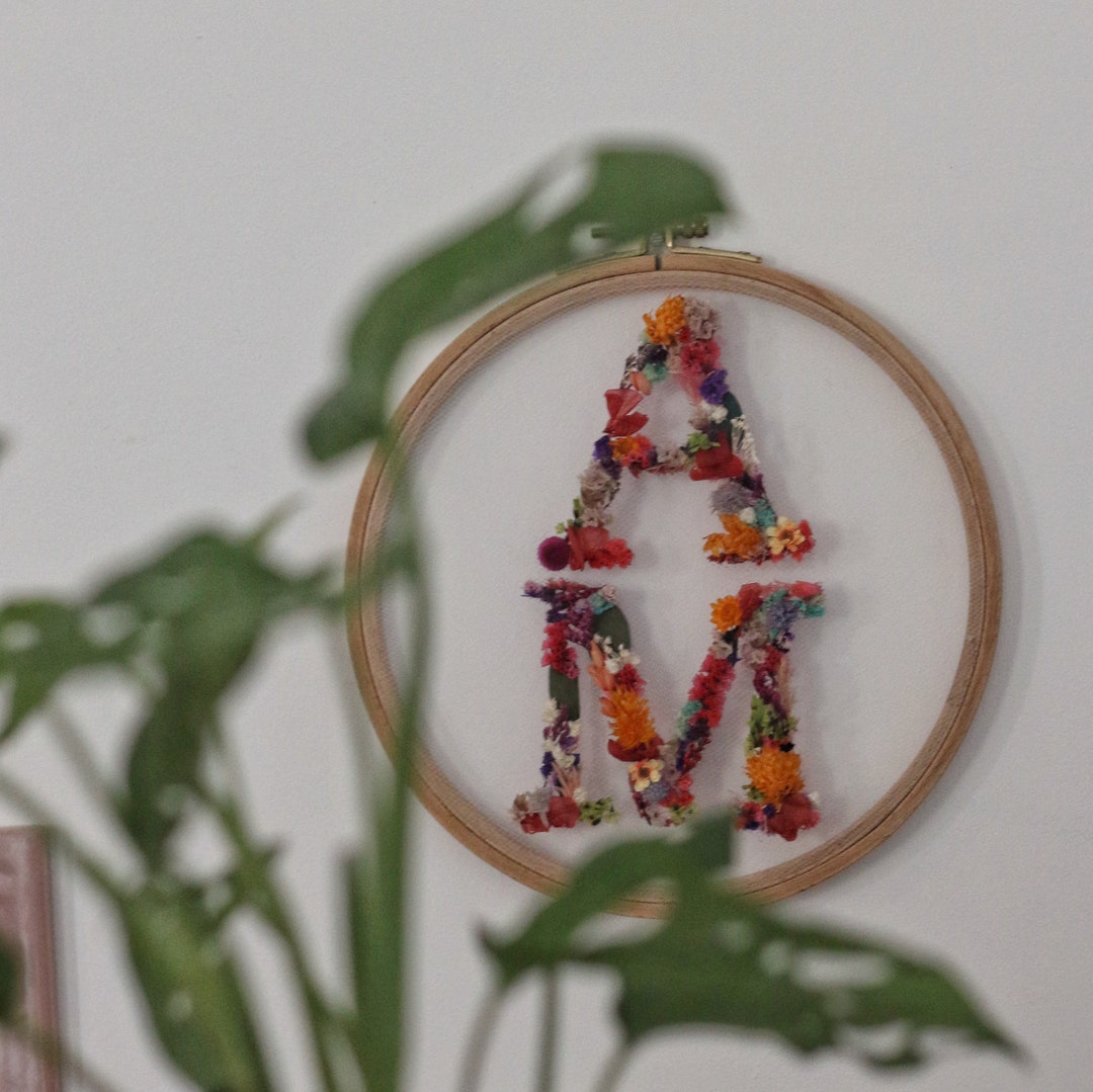 Double Initials Flowers - Etsy