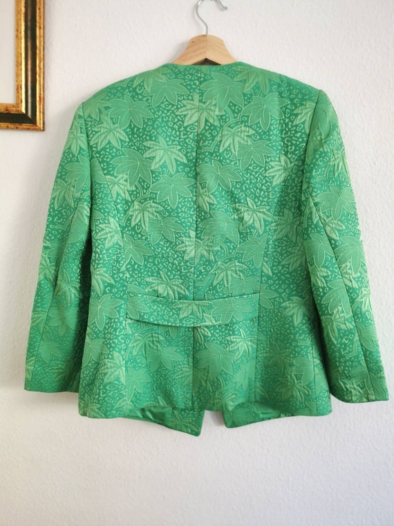 Vintage Blazer, 1980's Basler silk cotton leafs jacke… - Gem