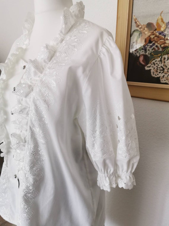 Vintage blouse, 1970's german folklore cotton blouse,… - Gem