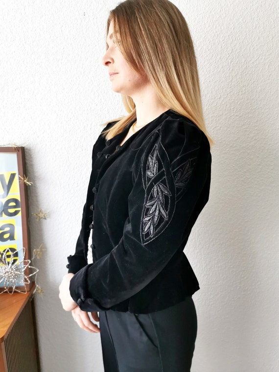 1960s velvet folklore blazer, German Bavarian traditi… - Gem