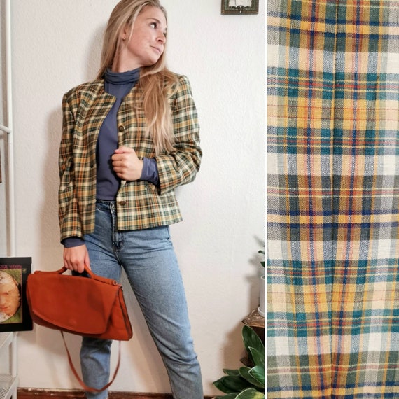 Vintage Blazer, 1980's German folklore linen bavarian… - Gem