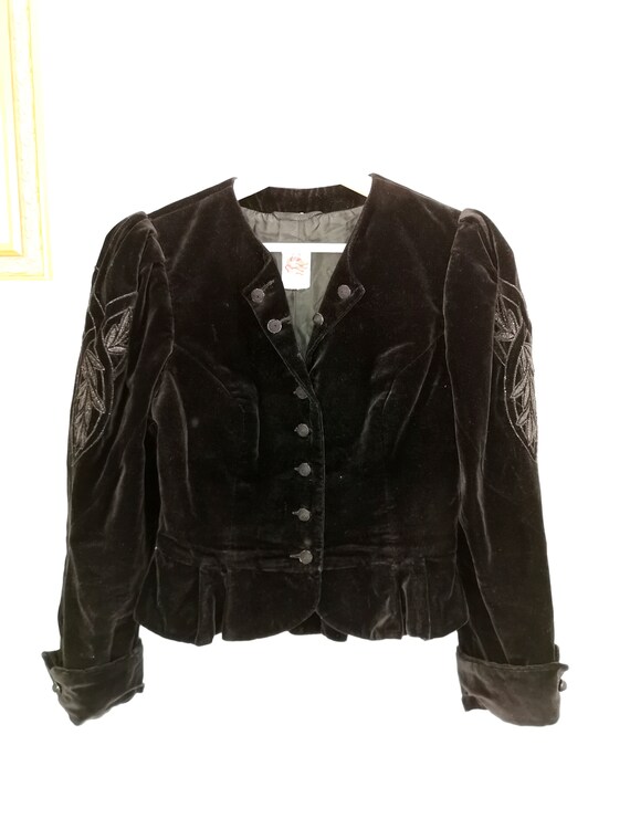 1960s velvet folklore blazer, German Bavarian traditi… - Gem